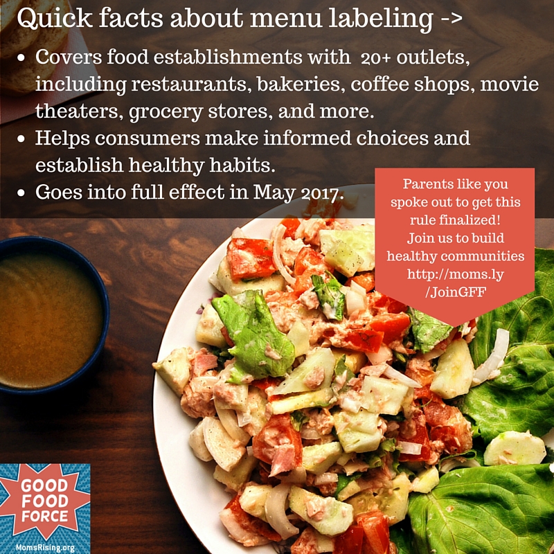 From One Busy Parent to Another: Menu Labeling will Make Your Life ...